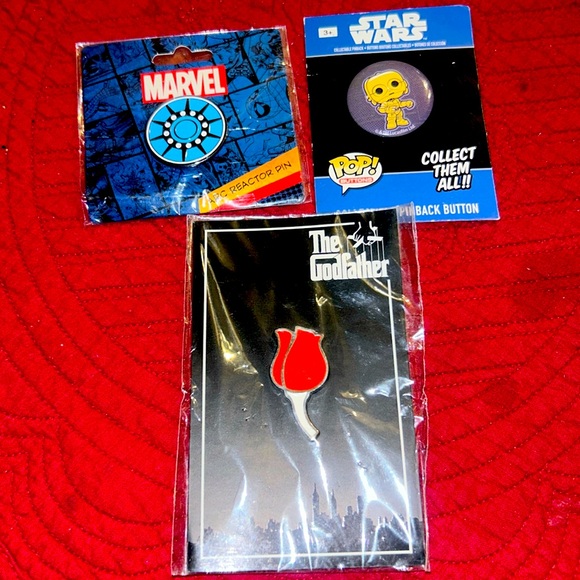 Marvel | Jewelry | Nwtmarvel Arc Reactorpin Star Wars Godfather Pins ...